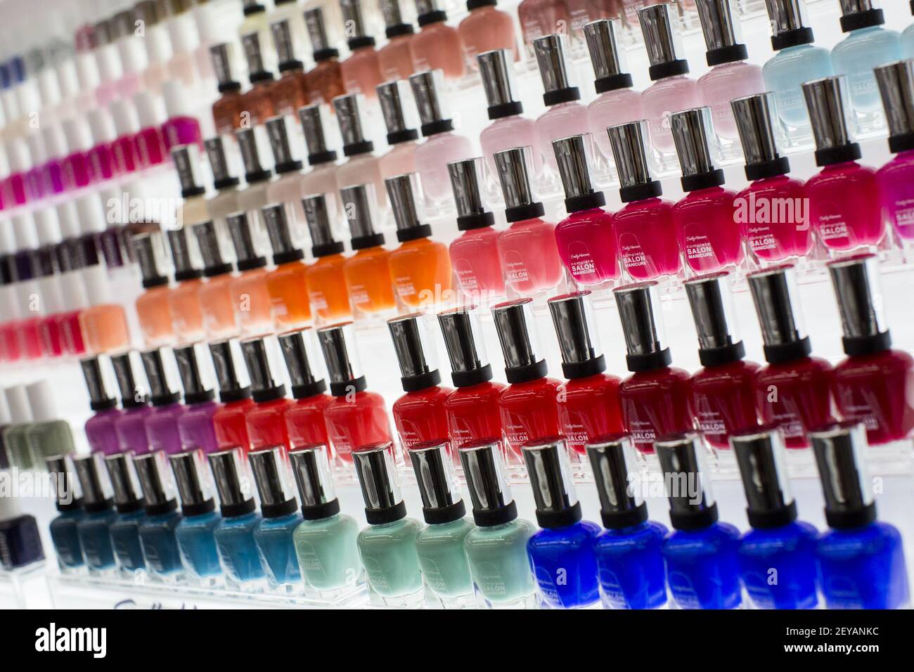 Nail polish on display in the new Walgreens Well Experience Flagship ...