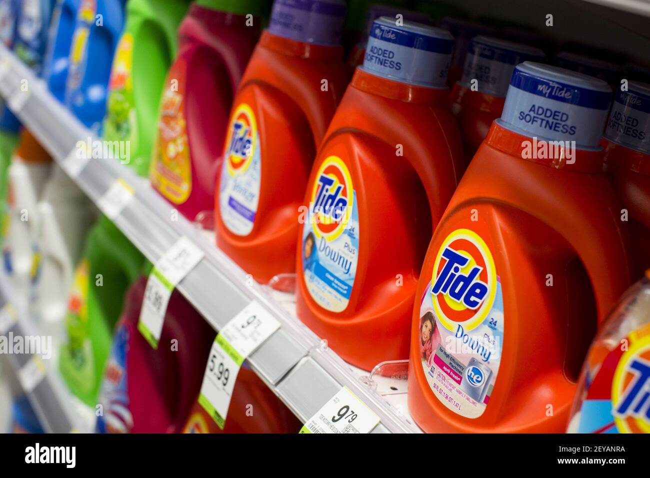 Tide laundry detergent on display in the grocery section of the new ...