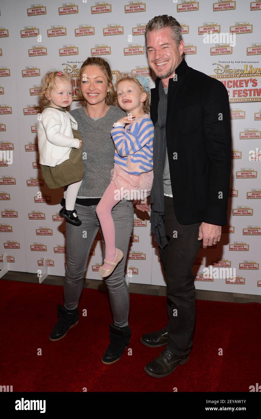 (L-R) Actors Rebecca Gayheart and Eric Dane with their two children ...
