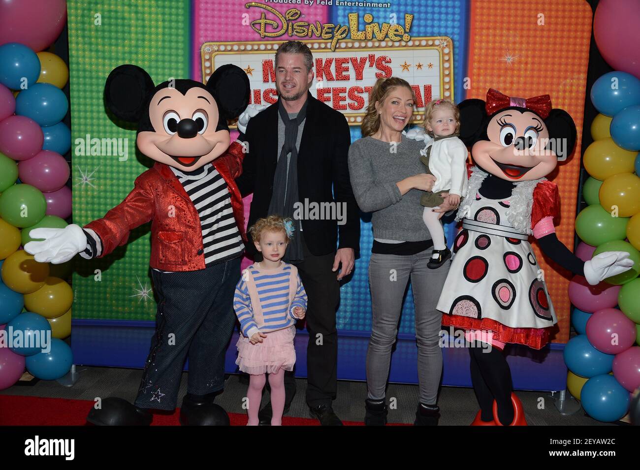 (L-R) Actors Eric Dane and Rebecca Gayheart, Billie Beatrice Dane, and ...
