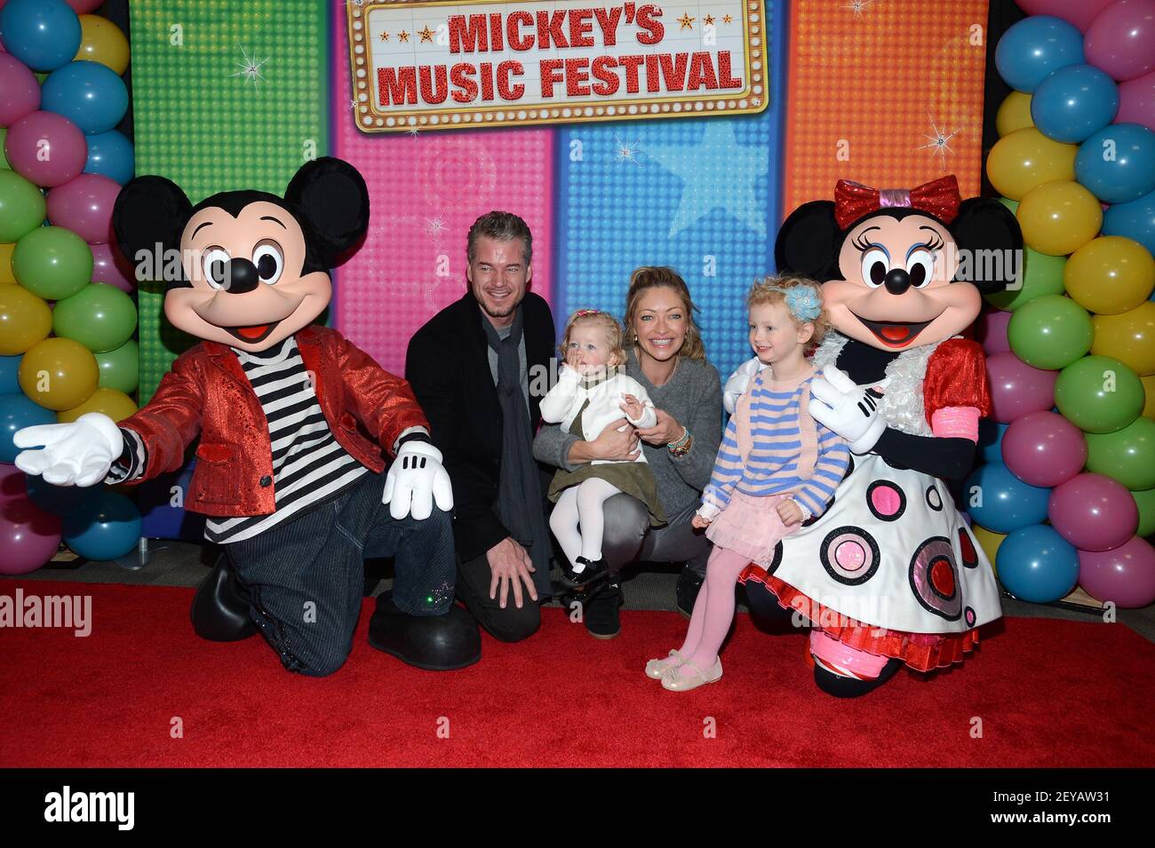 (L-R) Actors Eric Dane and Rebecca Gayheart, Billie Beatrice Dane, and ...