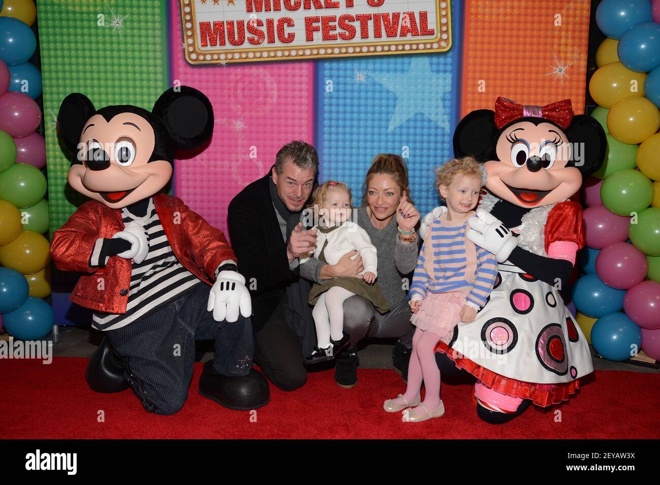 (L-R) Actors Eric Dane and Rebecca Gayheart, Billie Beatrice Dane, and ...