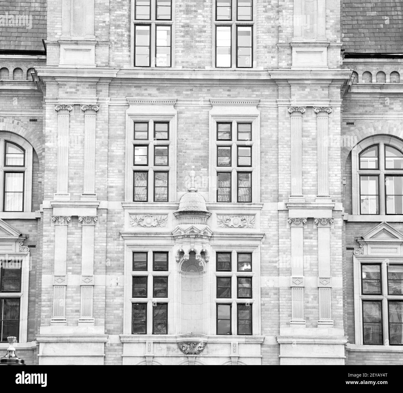 Window in europe london old red brick wall and historical Stock Photo ...