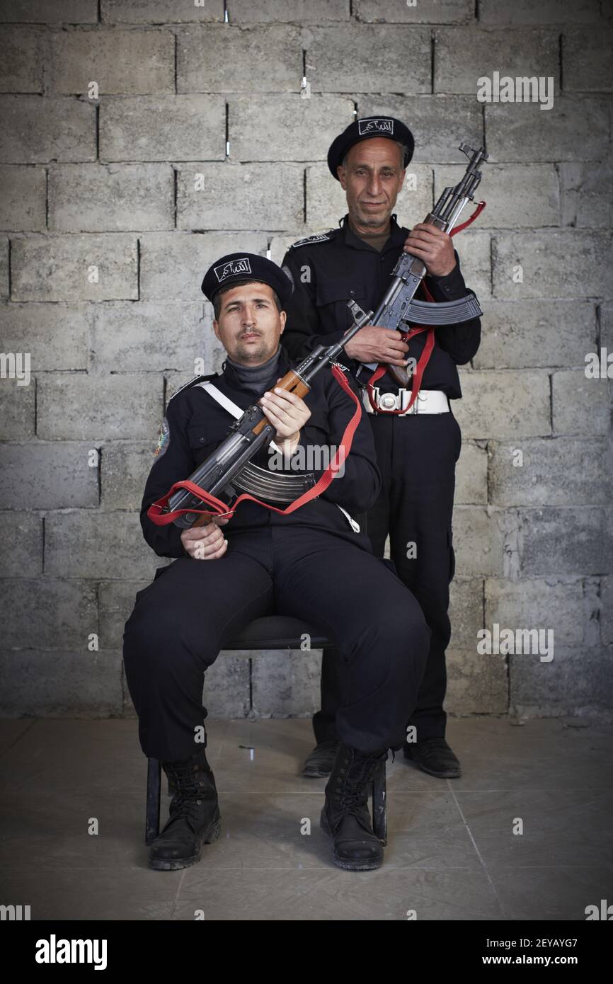 Free Syria Police in Aleppo, Syria, on March 24, 2013. (Photo by ...