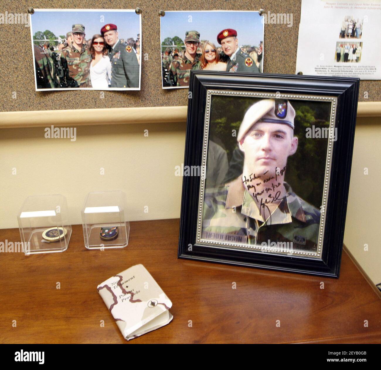 Family pictures with Dr. John Henderson, D.O., and his late son, Pvt ...