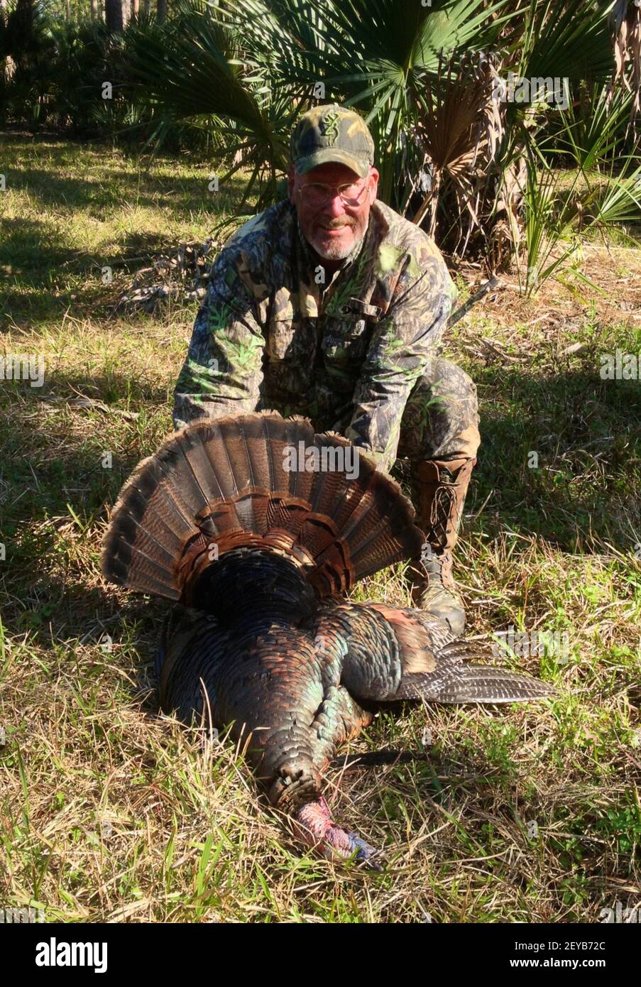 Steve Windham of Wilmington, North Carolina displays the Osceola turkey ...