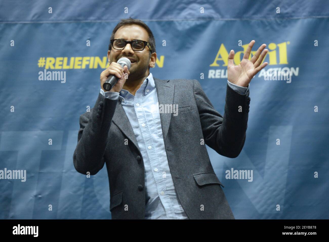 Actor Aziz Ansari attends the Advil Relief In Action Campaign at ...