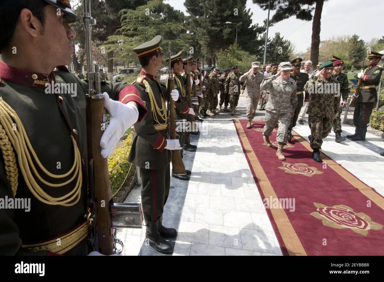 U.S. Army Gen. Martin E. Dempsey, center left, the chairman of the ...