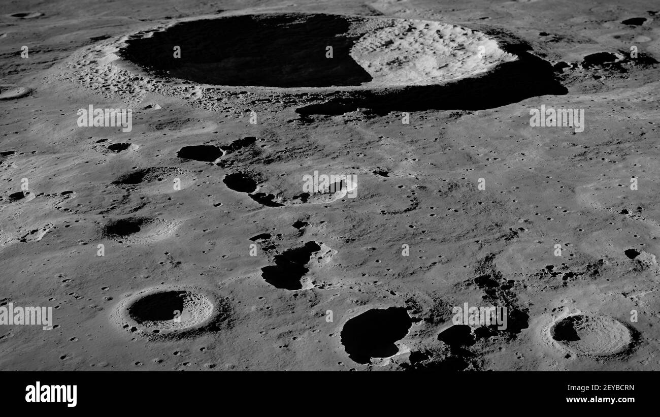 Moon surface, lunar landscape Stock Photo - Alamy