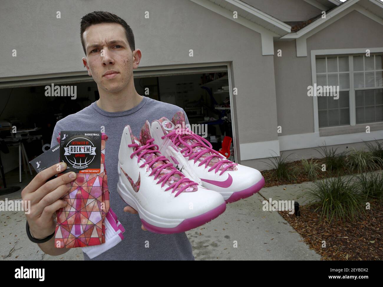 Rob Starkman, Rock 'Em Apparel founder, shows off his custom Aunt Pearl ...