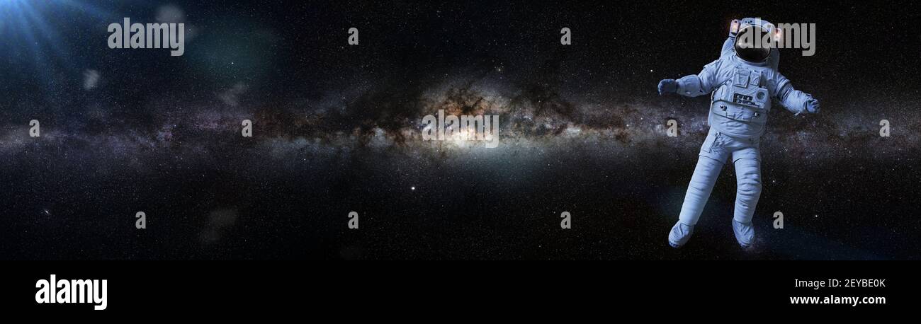 astronaut in empty space, spaceman flying free Stock Photo - Alamy