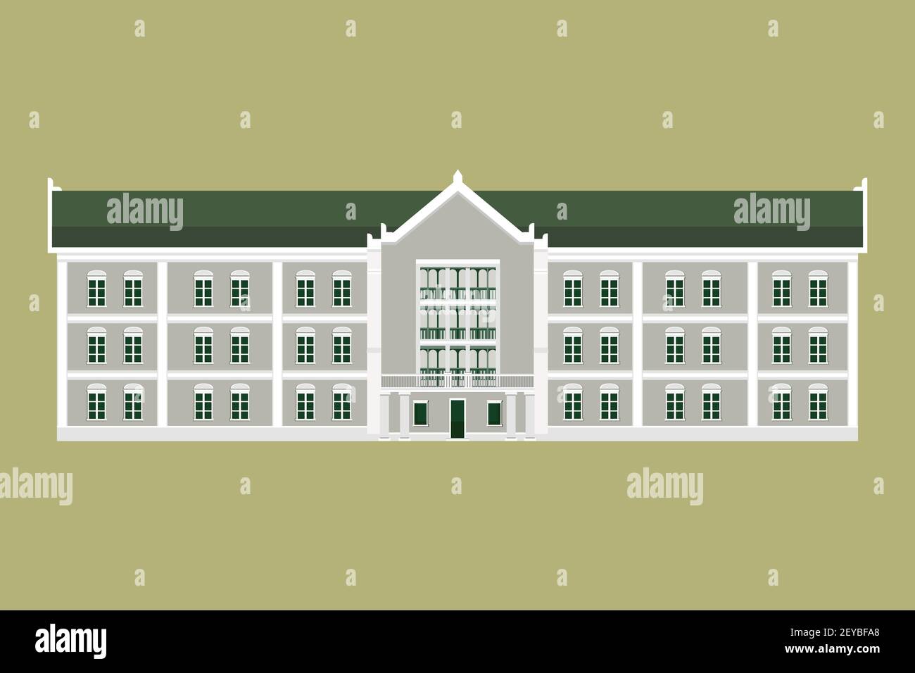 Old mansion thailand Stock Vector Images - Alamy