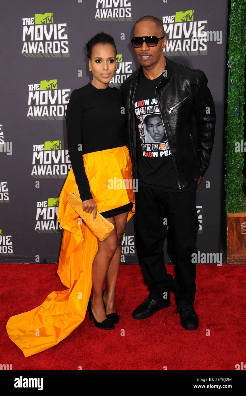 14 April 2013 - Culver City, California - Kerry Washington, Jamie Foxx ...