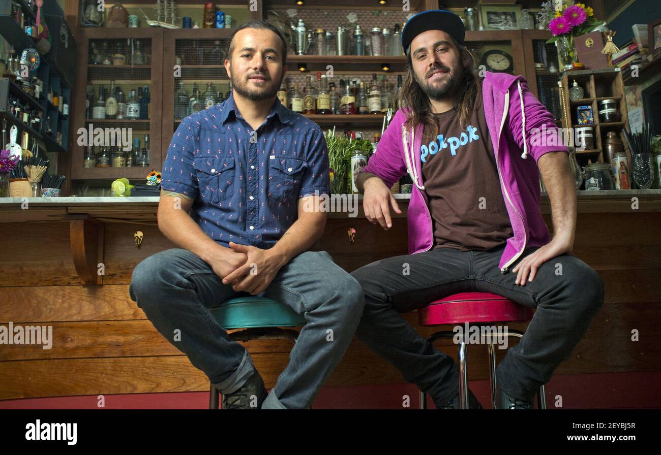 Elad Zvi, 32, left of Israel, and Gabriel Orta, 34 of Colombia, are the ...