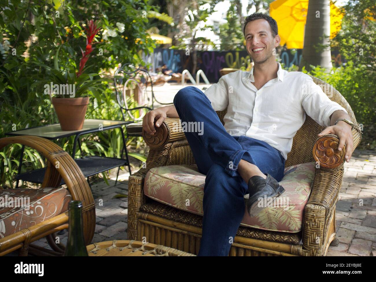 Roy Alpert runs the upscale hostel The Freehand in Miami, Florida ...