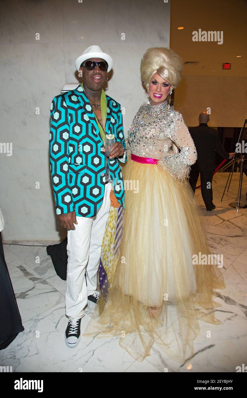 Dennis Rodman and Elaine Lancaster attend the Black's Annual Gala 2013 ...