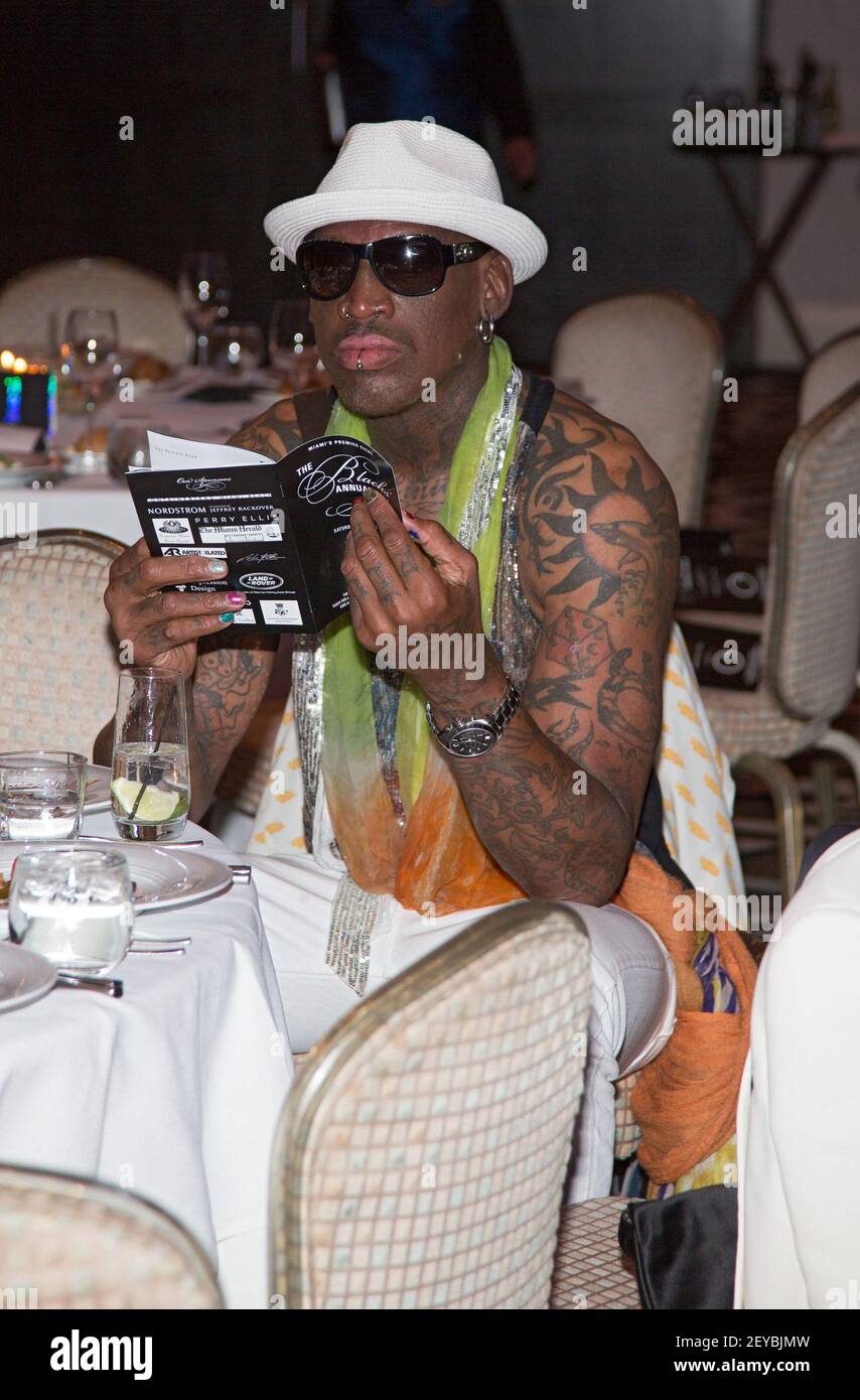Dennis Rodman attend the Blacks' Annual Gala at Fontainebleau Miami ...
