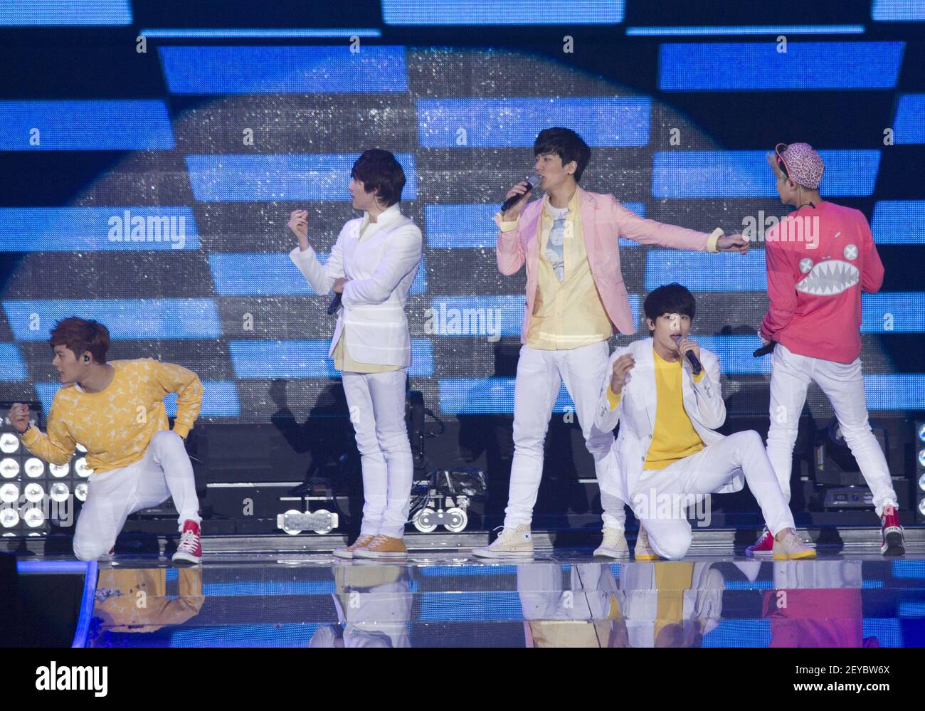20 April 2013 - Seoul, South Korea - South korean boys group ZEA Five ...