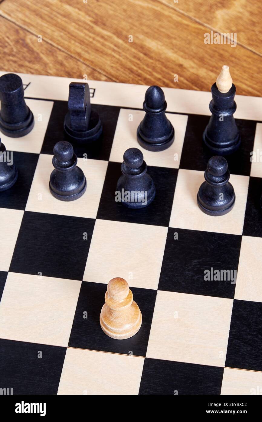 Single brave pawn attack the whole army. Chess concepts and symbols ...