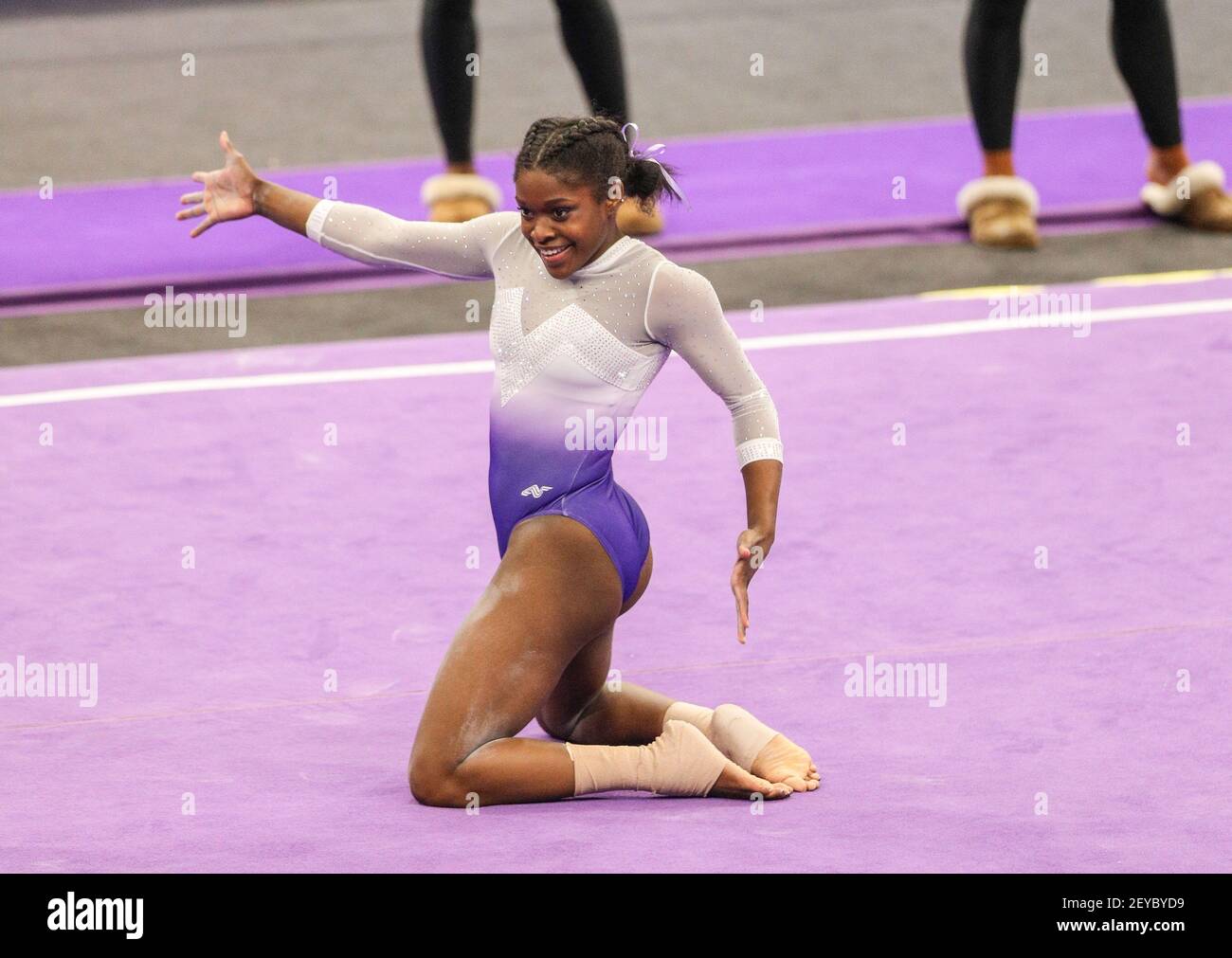 Baton Rouge, LA, USA. 5th Mar, 2021. LSU's Kiya Johnson performs her ...