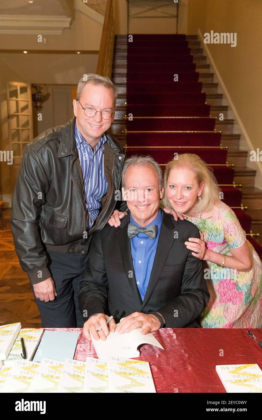 Eric Schmidt, Bill McDonough, Wendy Schmidt - Jillian Manus Book Party ...