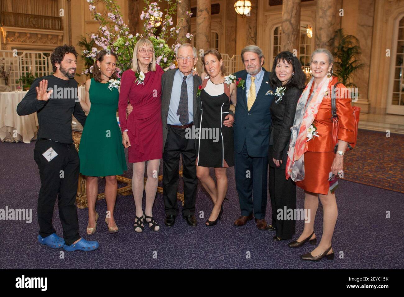 Sergey Brin, Anne Wojcicki, Esther Wojcicki, Stanley Wojcicki, Susan ...
