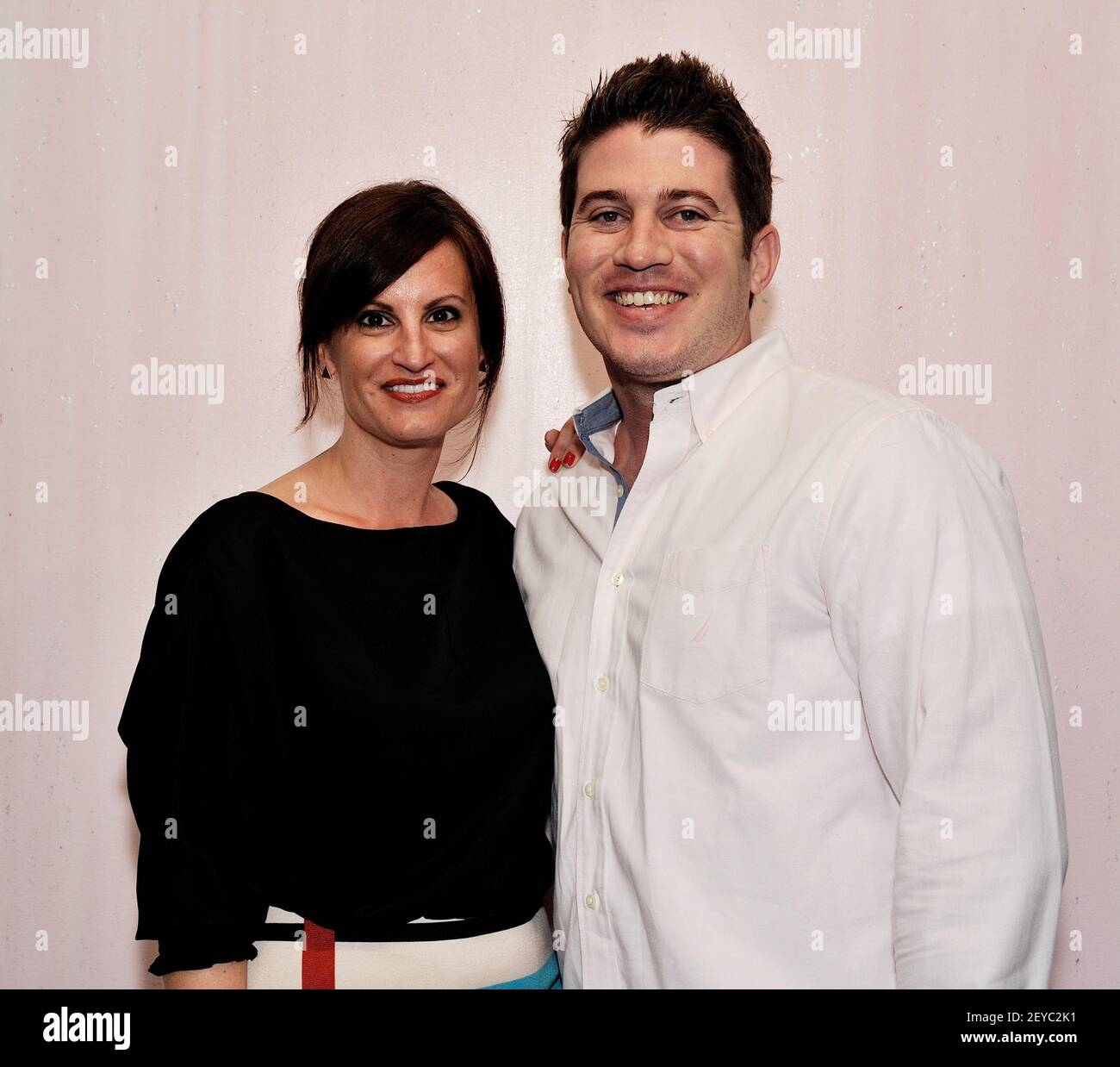 L-R: Angela Kosniewski, Jonathan Wyand at the Garrett Pruter "Interiors ...
