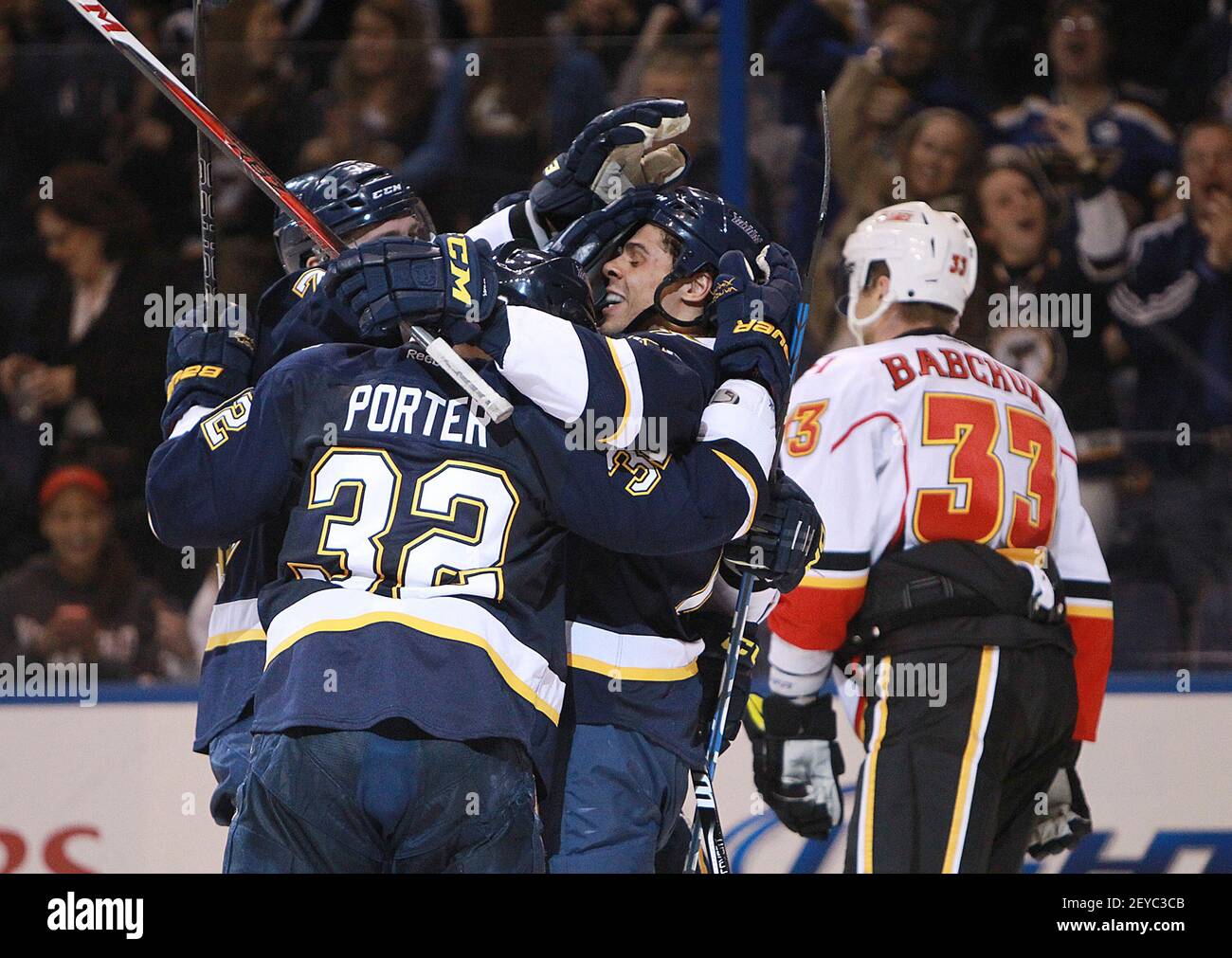 St. Louis Blues right wing Ryan Reaves, second from right, is ...