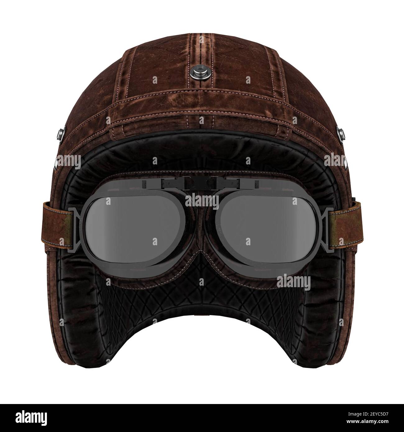 Vintage motorbike helmet Cut Out Stock Images & Pictures - Alamy