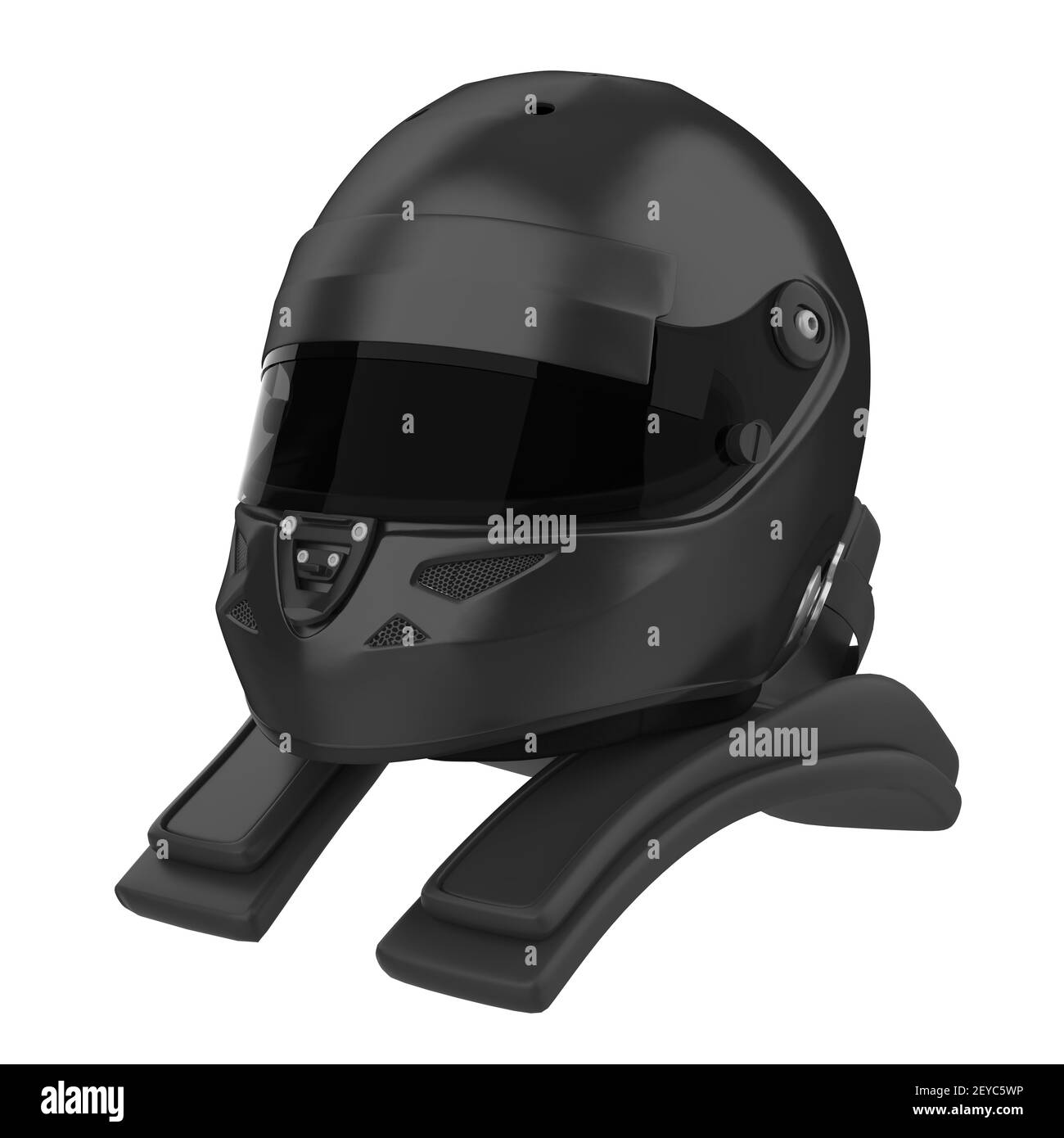 Black Racing Helmet Isolated Stock Photo - Alamy
