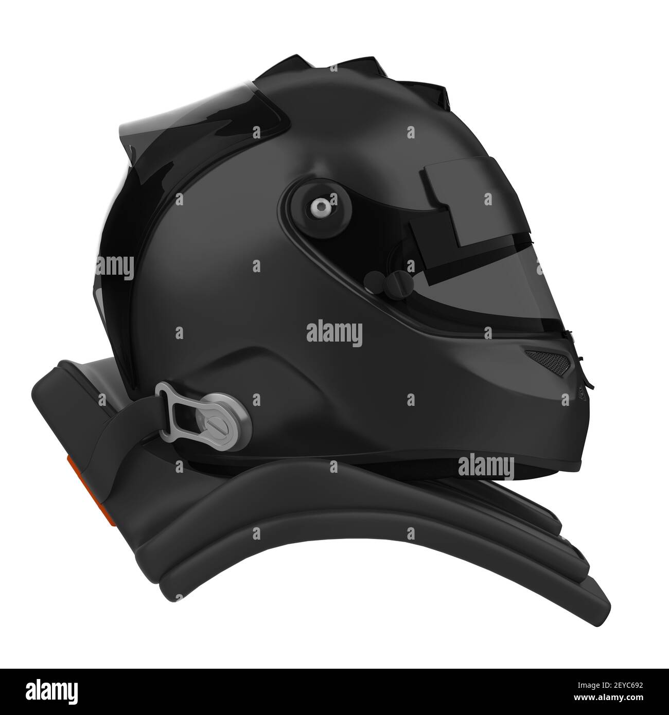 Black Racing Helmet Isolated Stock Photo - Alamy