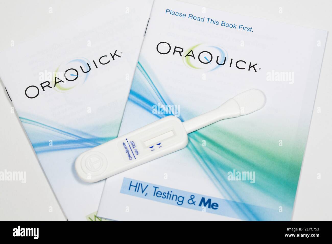 A Oraquick in-home HIV testing kit photographed on April 28, 2013 ...