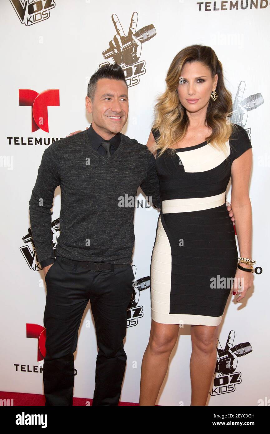 Jorge Bernal and Daisy Fuentes attends the arrivals at the La Voz Kids ...