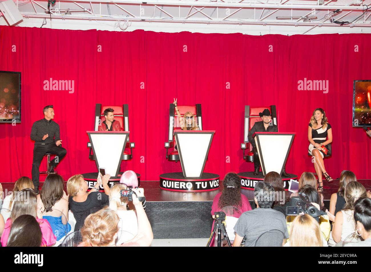 Prince Royce, Jorge Bernal, Paulina Rubio, Daisy Fuentes and Roberto ...