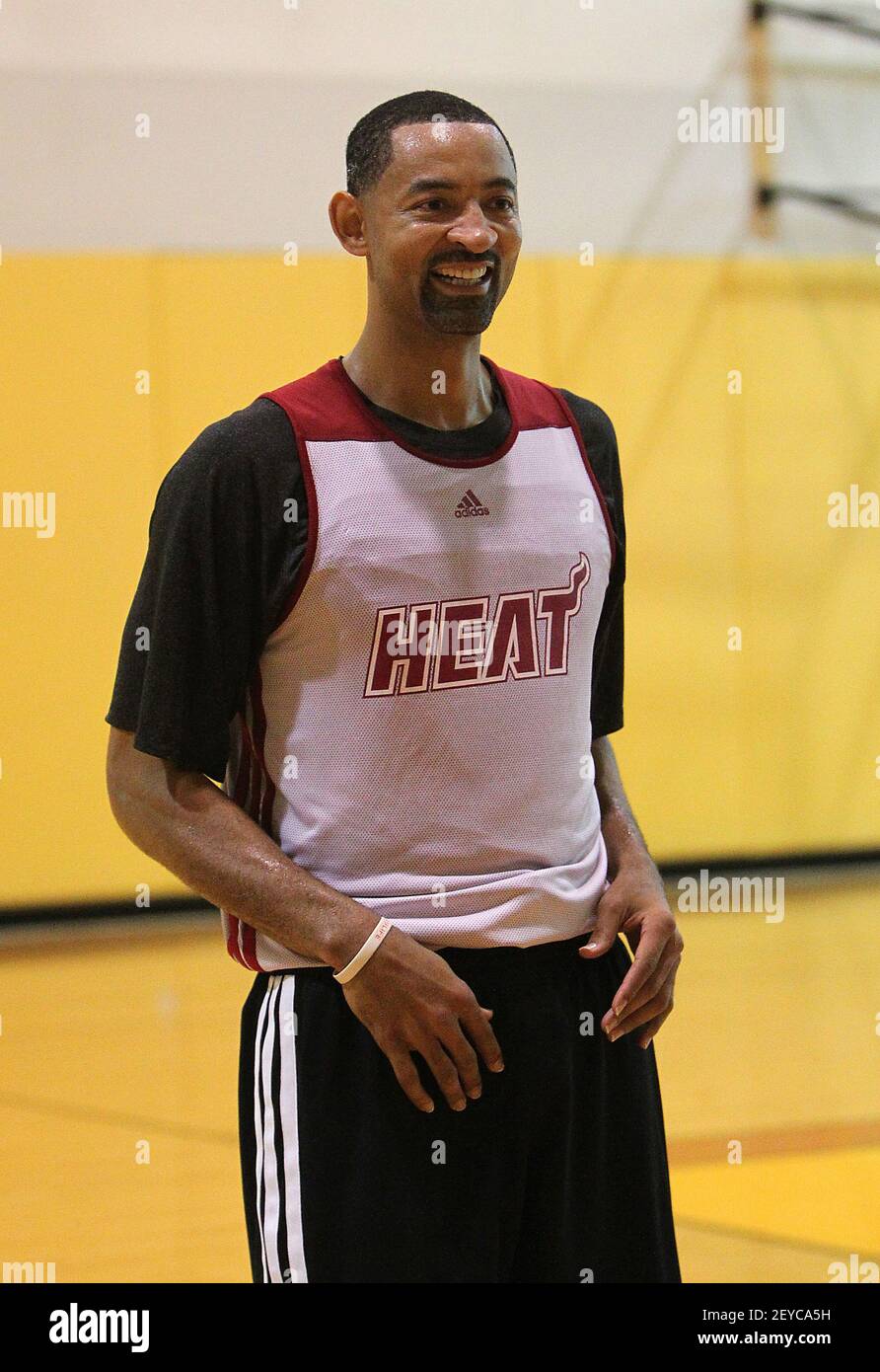 Miami Heat forward Juwan Howard appears during Heat practice at ...