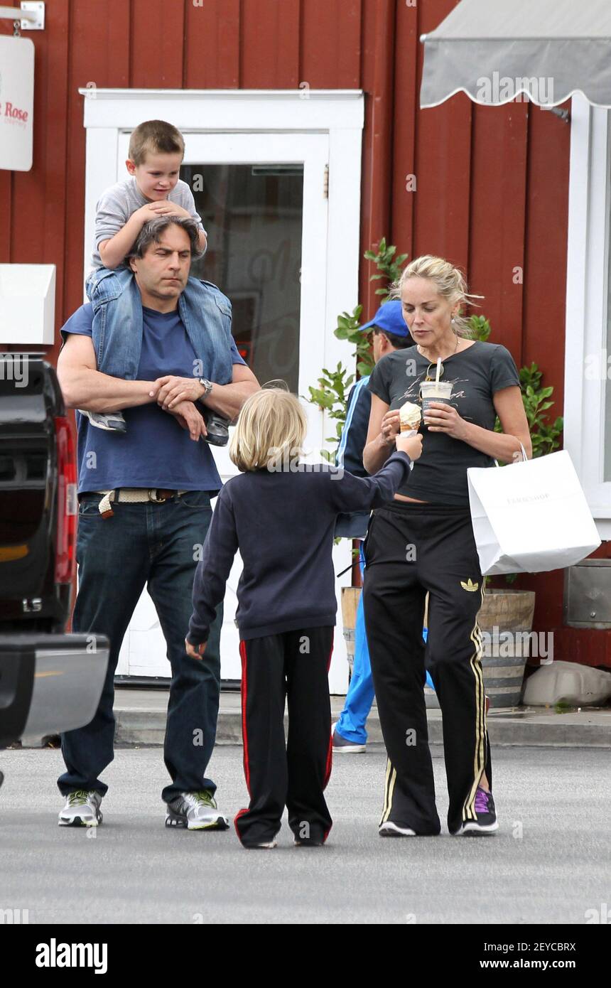 Sharon Stone steps out without make up and wearing tracksuit pants ...