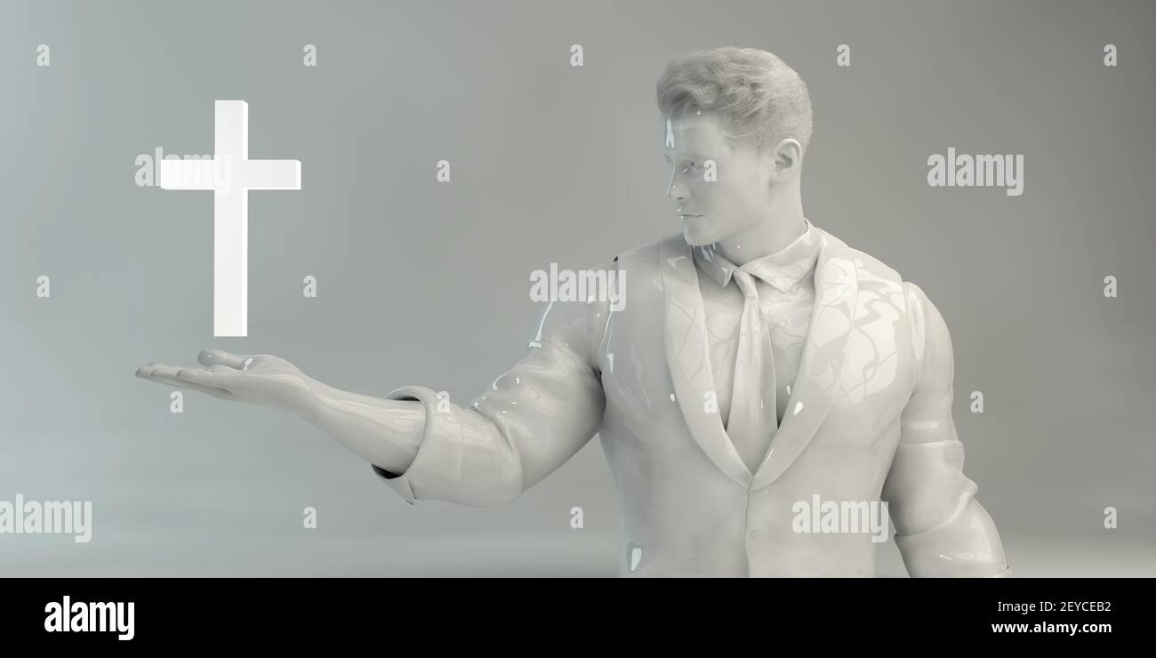 Christian Religion and Man of Faith as a Concept Stock Photo - Alamy
