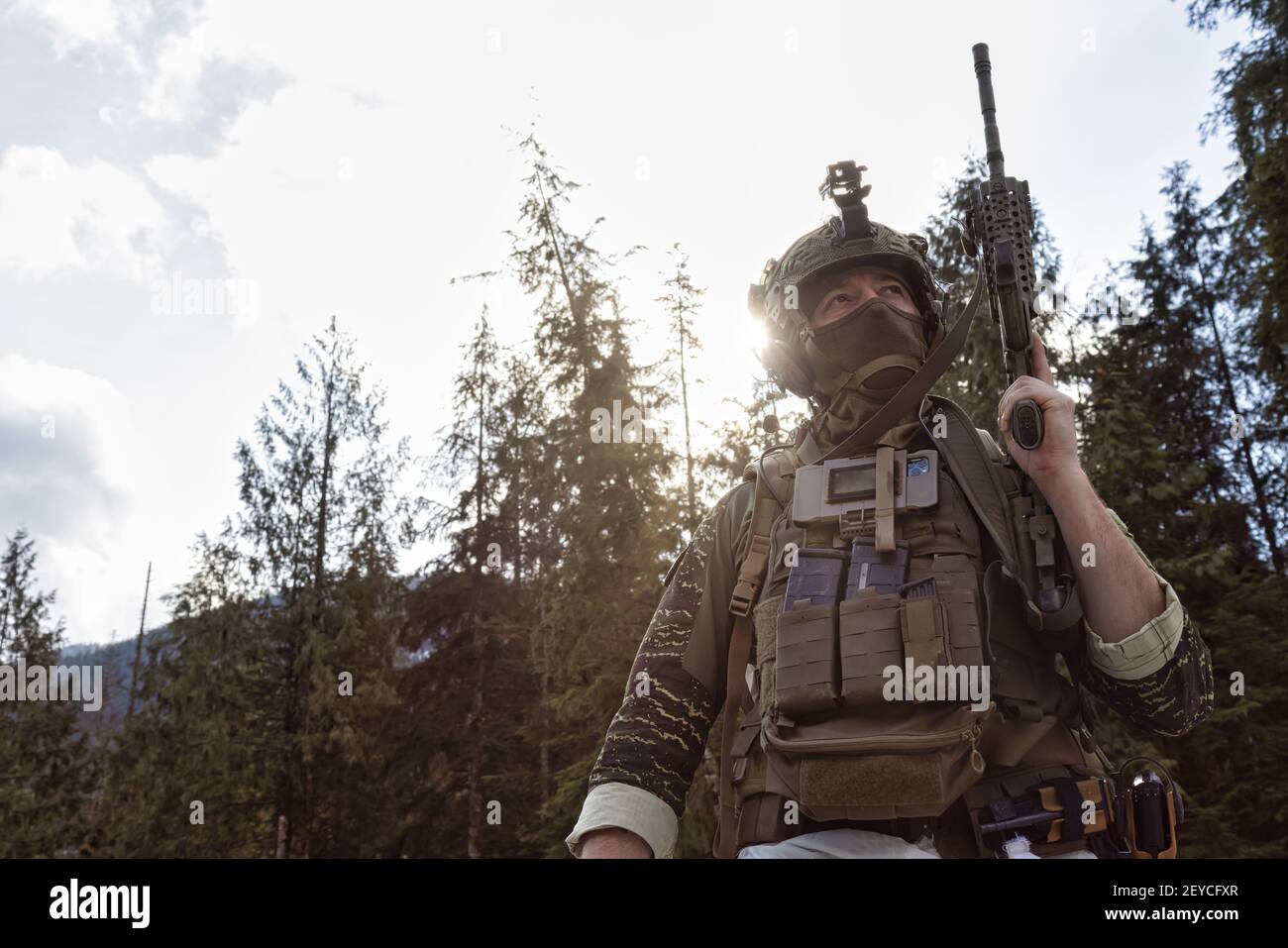 Army Man wearing Tactical Uniform Stock Photo - Alamy