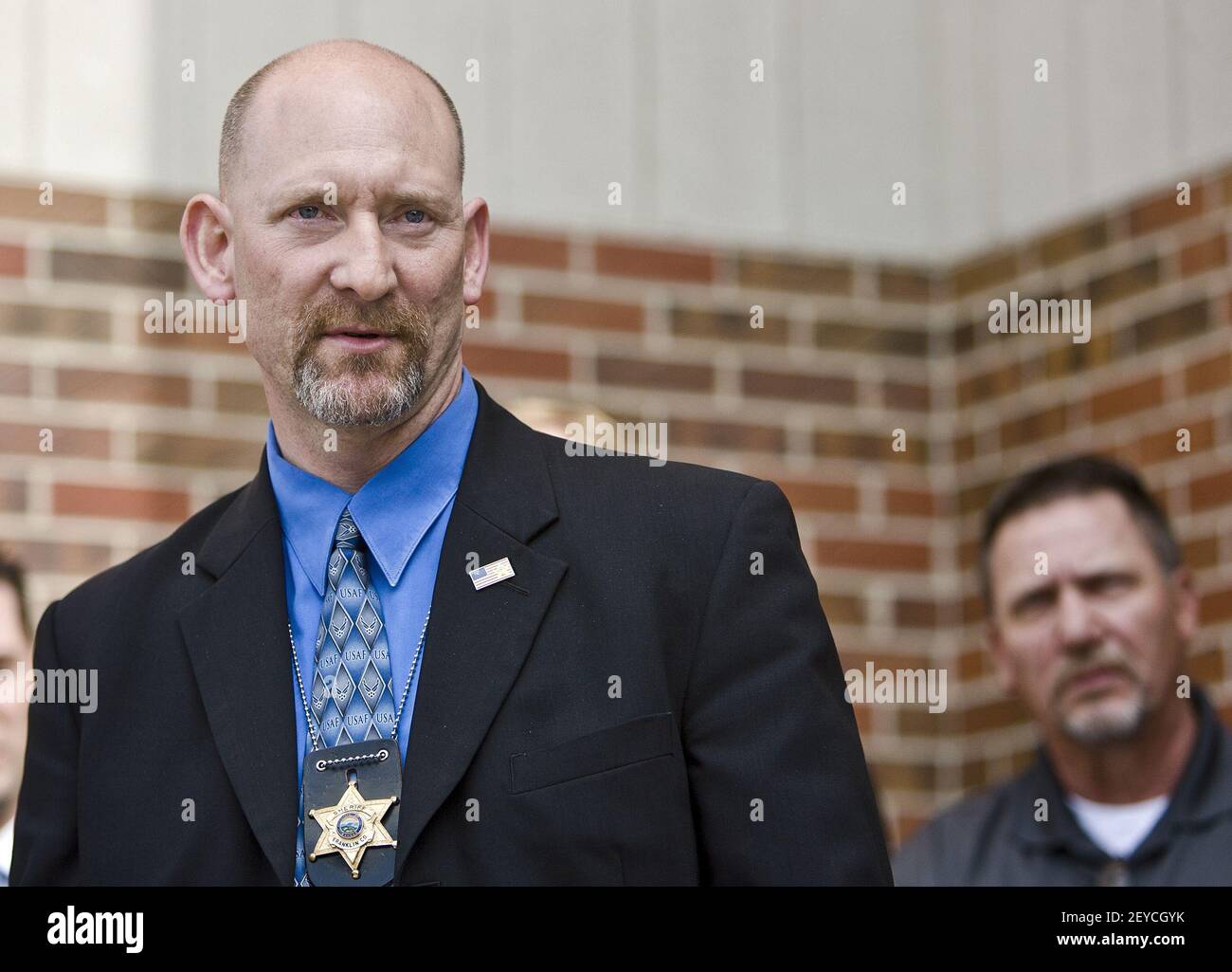Franklin County Sheriff Jeffrey Richards speaks at a news conference on ...