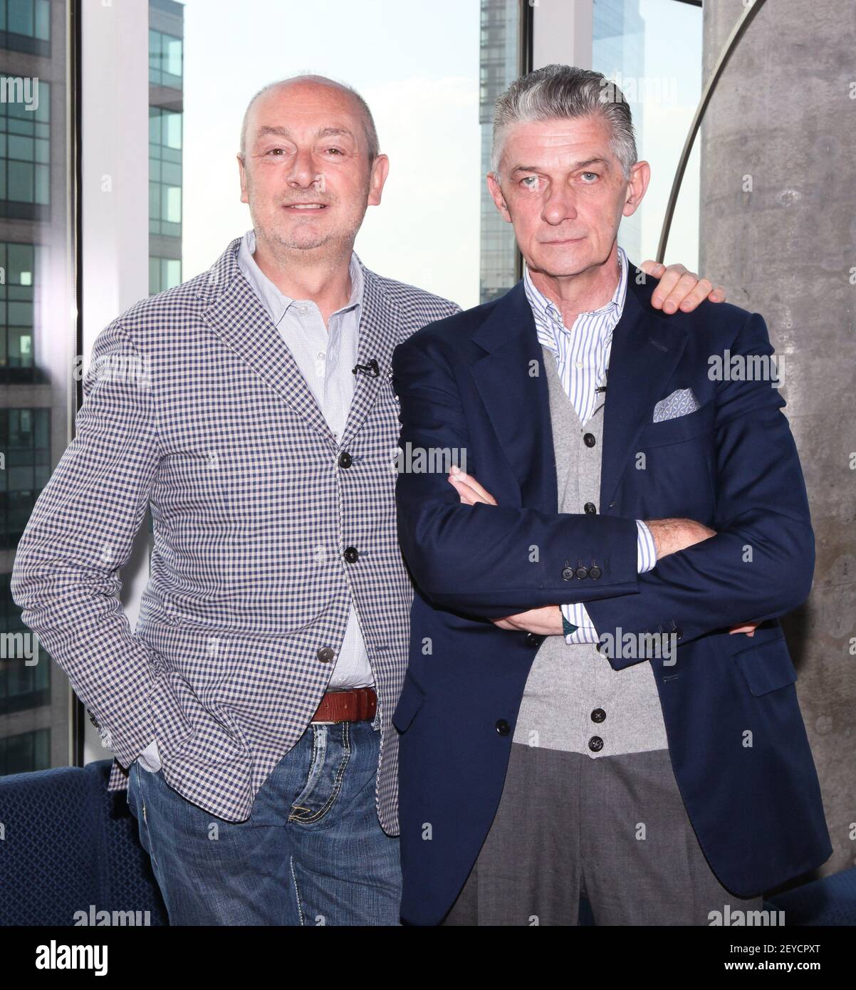 (L-R) Piero Lissoni and Giulio Cappellini attend Surface magazine's ...