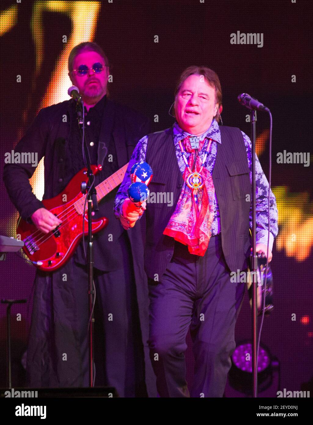 Eddie Brigati of the Rascals performs during the private media sound ...