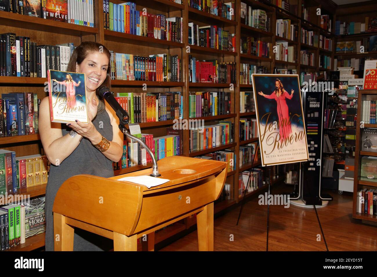 Colombian television show host Leila Cobo signs her book "Jenni Rivera ...