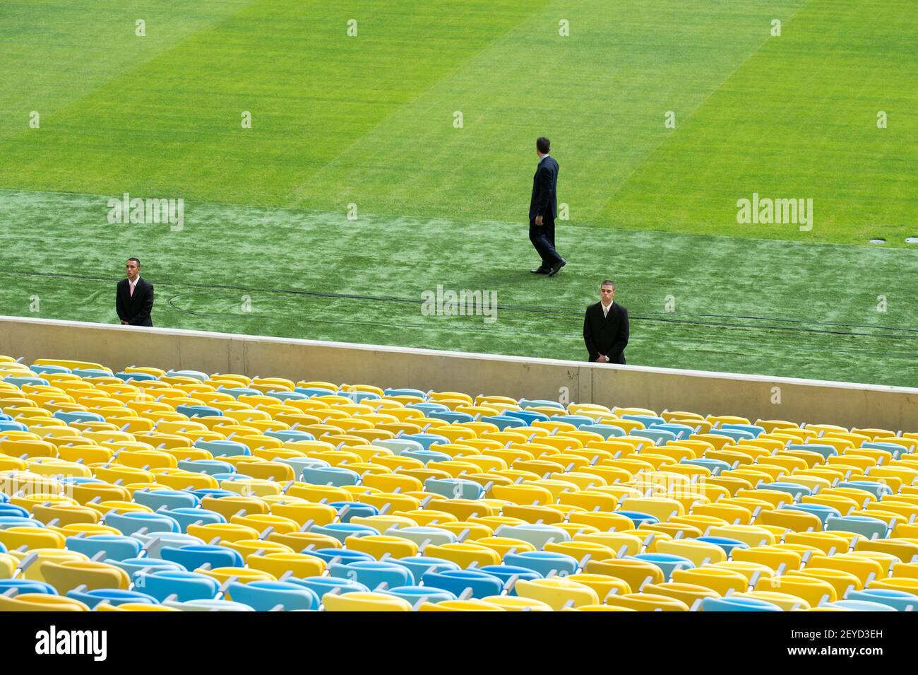 Inside Maracana Stadium in Rio de Janeiro, 4 days before the test game ...