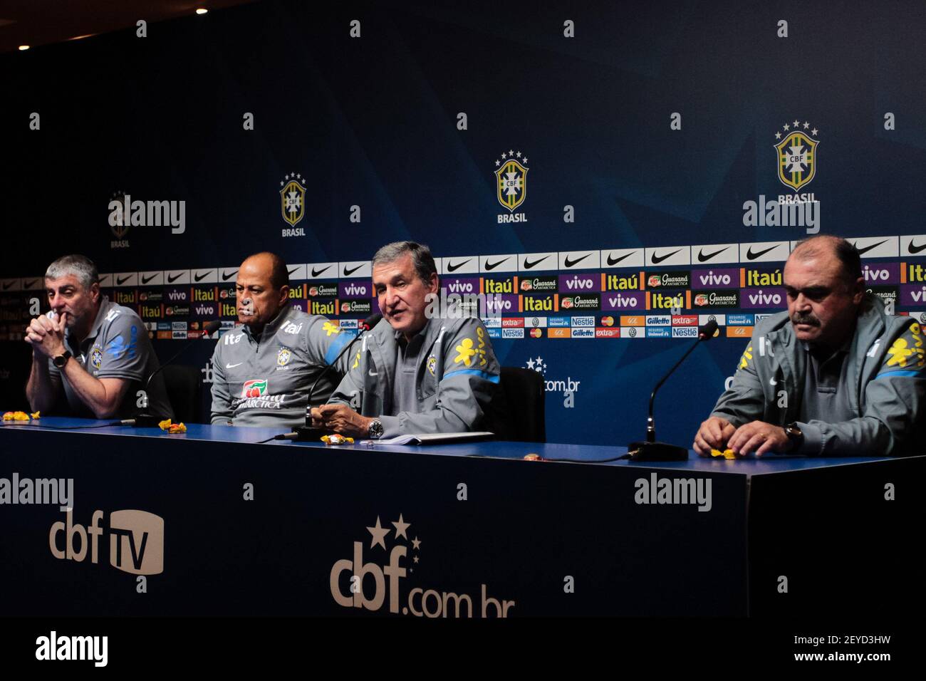 Brazil team press conference in Sheraton Hotel in Rio de Janeiro, on ...