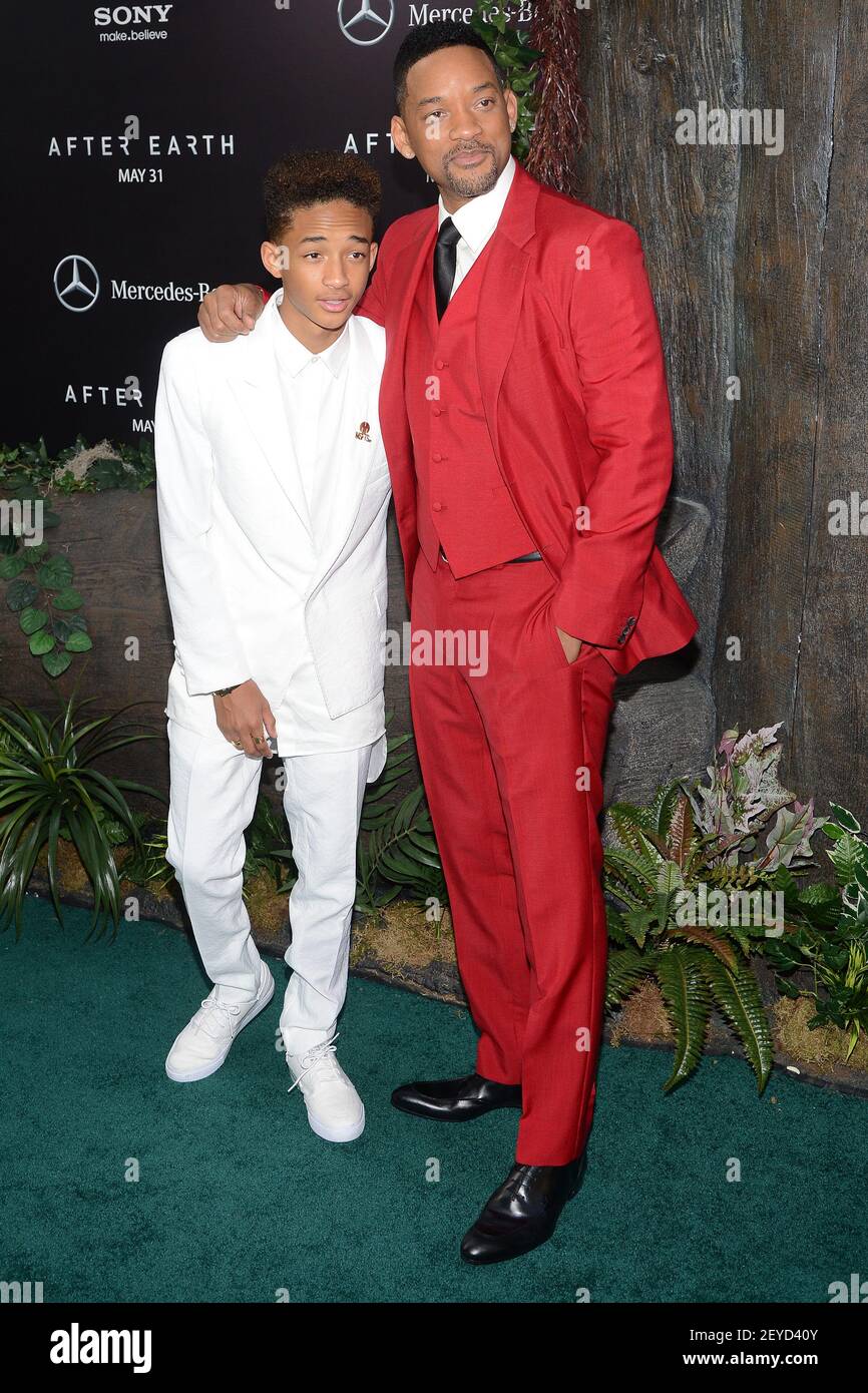 (L-R) Jaden Smith and Will Smith attend the US Red Carpet Premiere of ...