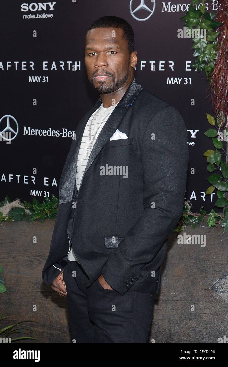 Rapper Curtis "50 Cent" Jackson attends the US Red Carpet Premiere of "AFTER EARTH" at Ziegfeld ...