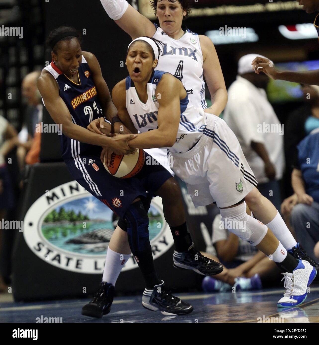 Minnesota Lynx guard Maya Moore and the Connecticut Sun's Allison ...