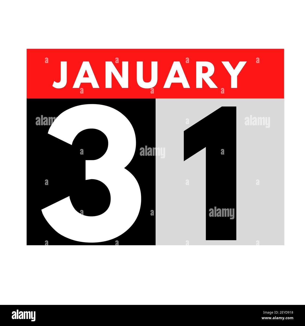January 31 . flat daily calendar icon .date ,day, month .calendar for ...
