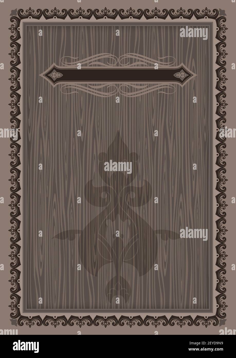 Vintage background with decorative ornamental border and patterns ...