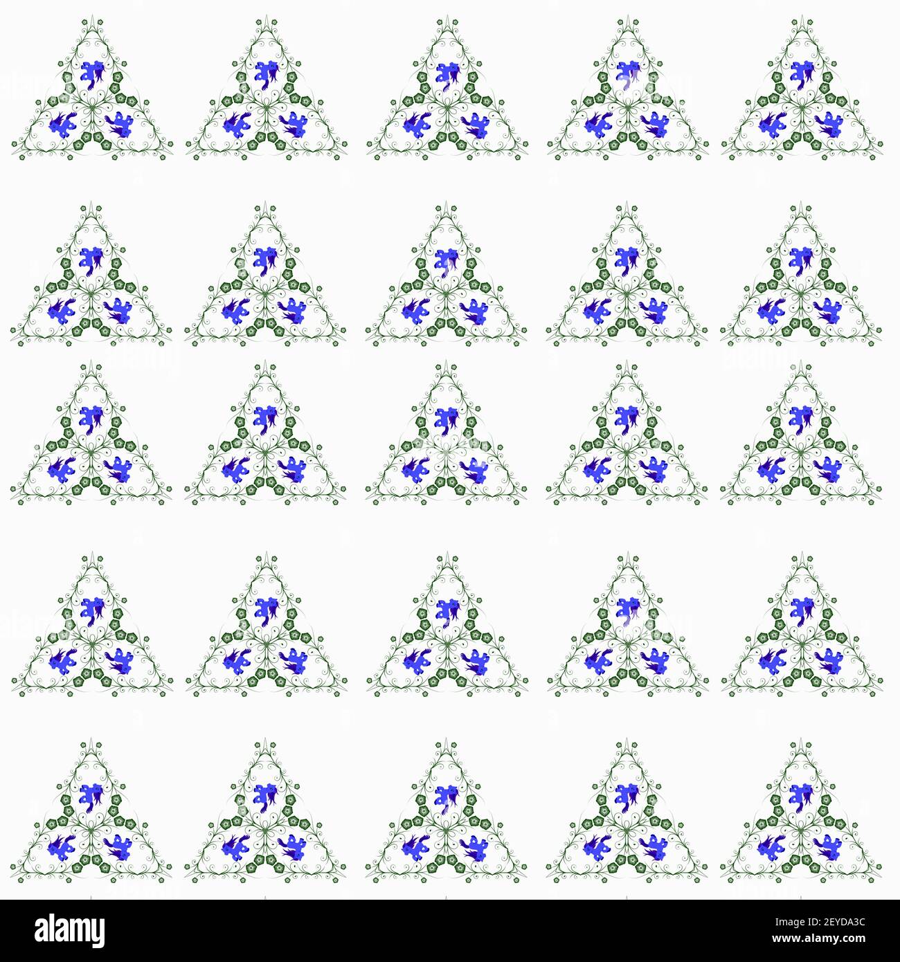 An illustration of a seamless pattern of ornamental triangles isolated ...